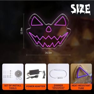 Wall Decor | Ghost Face Neon Signs For Wall Room Party Spooky Decor ...